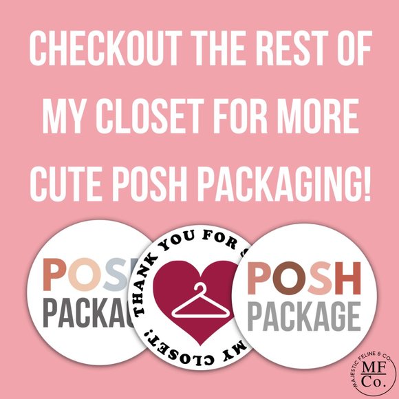 majesticfeline | Office | 96 Posh Packaging Stickers Labels Poshmark ...